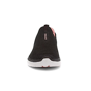 Skechers Women's GO Walk 6-Glimmering Sneaker, Black/Pink, 8.5