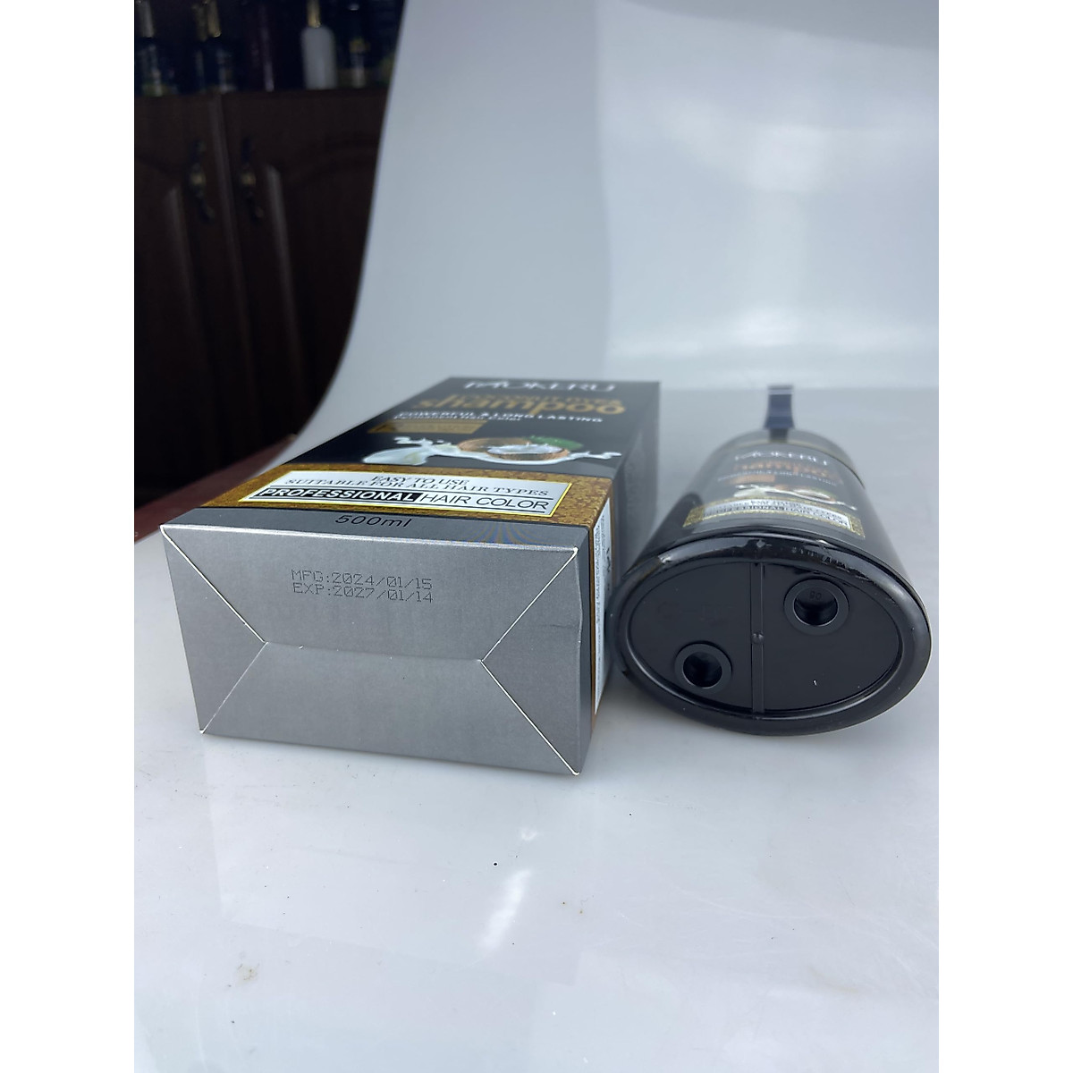 Natural Hair Color Shampoo with 100% Gray Coverage - Hair Dye for Women (Grape Red Shade)