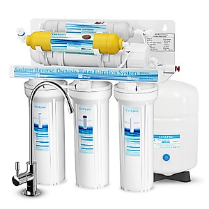 Geekpure 6-Stage Reverse Osmosis Drinking Water System with Mineral Remineralization Filter-75 GPD