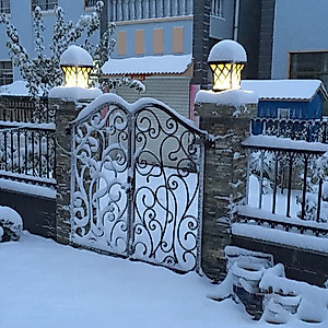 Tbrand Classical Outdoor Solar Column Light, Large Column Light to Show The Noble Identity, Automatic Lighting,Waterproof Design, Suitable for Patio, Garden, Villa, Wall Courtyard.