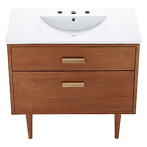 Modway Cassia 36" Bathroom Vanity, 36 Inch, Natural White