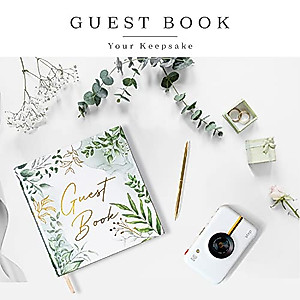 LEMON SHERBET® Wedding Guest Book With Gold Pen - Guest Book Wedding Reception - Baby Shower Guest Book - Polaroid Guest Book For Wedding - Wedding Guestbook - Wedding Sign In Book