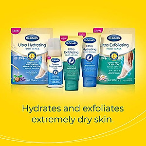 Dr. Scholl's Ultra Exfoliating Foot Lotion Cream with Urea for Dry Cracked Feet Heals and Moisturizes for Healthy Feet, 3.5 Ounce