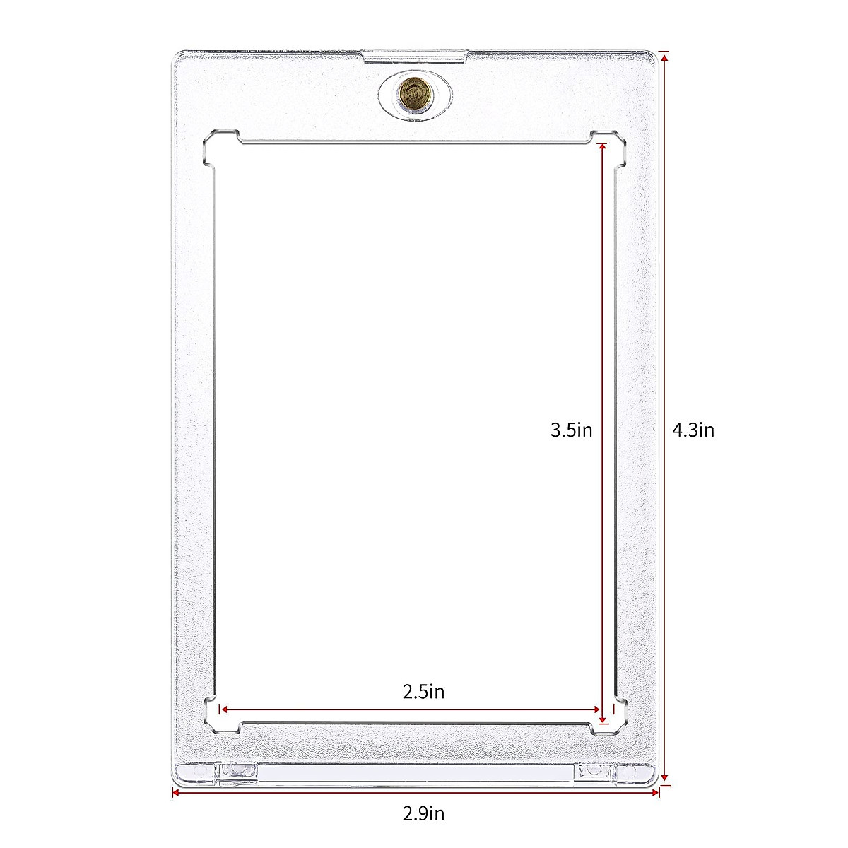 UTCTBC 35 PT Strong Magnetic Cards Sleeves 6 Card Brick + 1 Display Stand Clear Soft Pro Card Holder Fit Standard Trading Cards, Sports Cards,