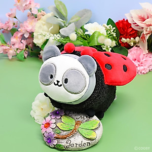 Anirollz Stuffed Animal Plush Toy – 6" Small Spring Outfitz Plush Doll | Soft, Squishy, Warm, Cute, Comfort, Safe | Birthday Gift Pillow with Panda Bear in Ladybug Pandaroll