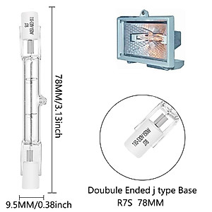 AHEVO J Type 150 Watt 78 mm Q150 T3/78mm (3.07 Inches) 120 Volt R7S Base Halogen