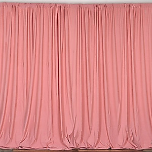 BalsaCircle 10 ft x 10 ft Rose Quartz Pink Polyester Photography Backdrop Drapes Curtains Panels - Wedding Decorations Home Party Reception Supplies