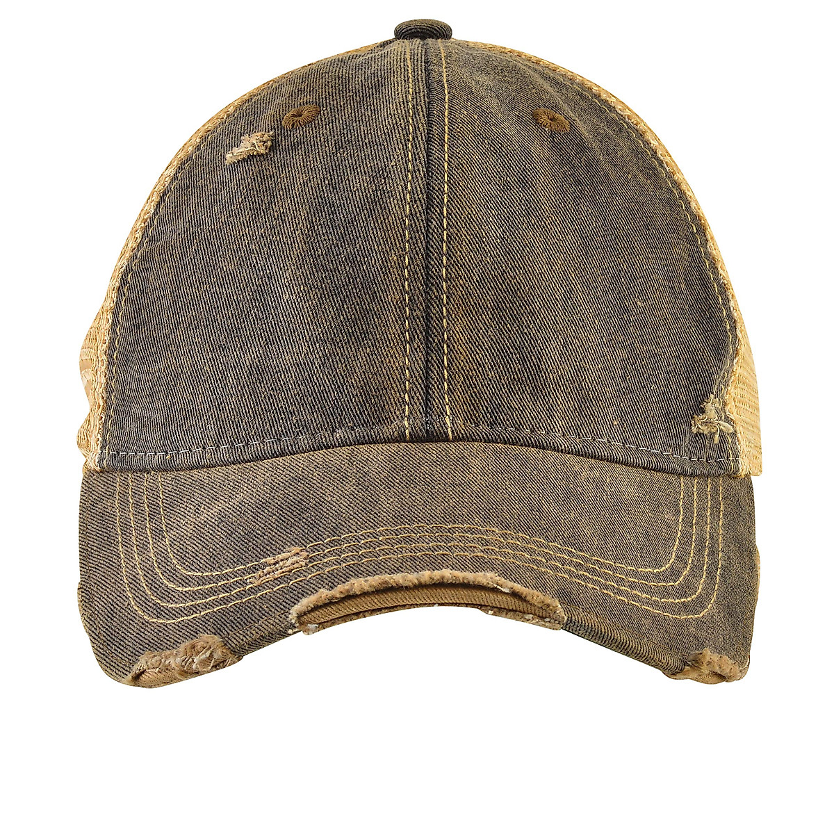 Gritty Bull Vintage Distressed Baseball Cap – Unstructured Fit Adjustable Snapback Hat for Men & Women Black