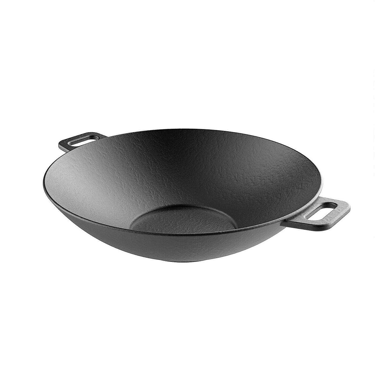 TNHS Cast Iron Wok Pre-Seasoned Flat Bottom Stir Fry Stove Induction Campfire Grill Cooking pot Stir fry pan japanese cook Ware cooking wok deep fry pan fry pan with lid Wok pan with