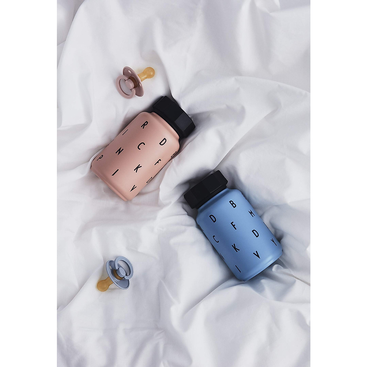 Design Letters Kids Water Bottle for School 11 Oz | Double Wall Insulated Water Bottle with Straw | Stainless Steel Vacuum Insulated Kids Straw Bottle | Leak Proof BPA-Free Flask | Reusable Tumbler