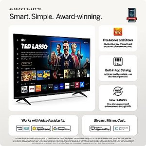 VIZIO 43-inch V-Series 4K LED HDR Smart TV w/Dolby Vision, WiFi 6E, Bluetooth Headphone Capable, AMD FreeSync & Alexa Compatibility, V435M-K04, 2023 Model