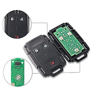 1 Replacement Remote Car Key Key Fob Clicker Transmitter, 4 Buttons Entry Remote for Chevrolet Silverado Key Fob for GM M3N-32337200 22881479, Black