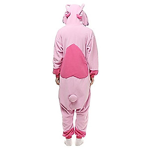 Superband Animal Cosplay Costume Adult Onesie Pajamas Cartoon Sleepwear Pink