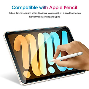 ivoler 2 Pack Tempered Glass for iPad Mini 7 8.3" 2024 (A17 Pro)/iPad Mini 6 8.3" 2021 with [Alignment Frame] Screen Protector, Compatible with Face ID&Apple Pencil for iPad Mini 6th/7th Generation