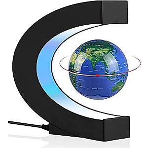 Floating Globe Magnetic Levitating Globe Cool Gadgets Gifts Office Decor for Men Fun Tech Gifts Magnetic Floating Globe Spinning Globe with LED Light