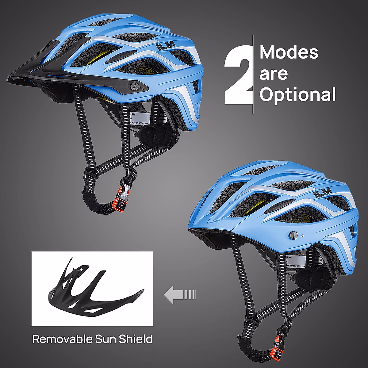 ILM MIPS Bike Helmet Adult Cycling Mountain Road Riding Helmet for Men Women Lightweight and Adjustable B3-23A