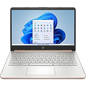 2022 Newest HP Stream 14" HD Laptop, Intel Celeron N4020(up to 2.8GHz), 8GB RAM, 128GB Space(64GB eMMC+64GB Card), 1-Year Office 365, WiFi, HDMI, USB-C, Webcam, Bluetooth, Windows 11S,Rose Gold+JVQ MP
