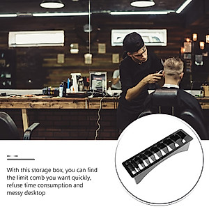 Clipper Guard Tray Plastic Blades Organizer Barber Guide Comb Storage Box Clipper Holder Hair Tools Organizer Table Storage Tray For Hair Clipper Comb 2Pcs Guide Comb Storage Case