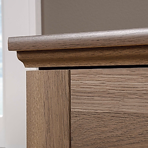 Sauder Harbor View Computer Desk, Salt Oak finish