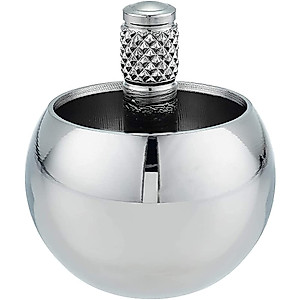 Pockety Tippe Top Metal Flip Over Top Stainless Steel Spinning Top Toy Gift, Silver