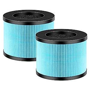 ROMON MK01 & MK06 Filter Replacement for MK01 MK06, ToLife TZ-K1, Kloudi DH-JH01 air Purifier, Standard Version, 2 Pack, Blue