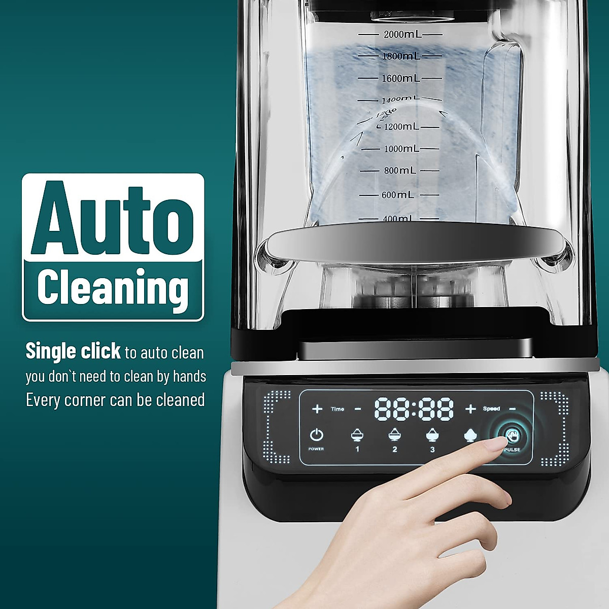 WantJoin Soundproof Quiet blender Commercial blender Digital display Programmed Strong Industrial blender for ice crushing,smoothie,grinding