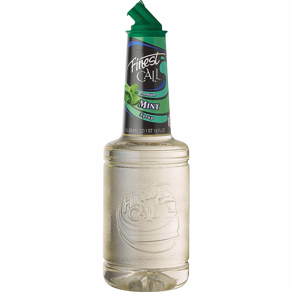 Finest Call Premium Mint Flavored Syrup Drink Mix, 1 Liter Bottle (33.8 Fl Oz)
