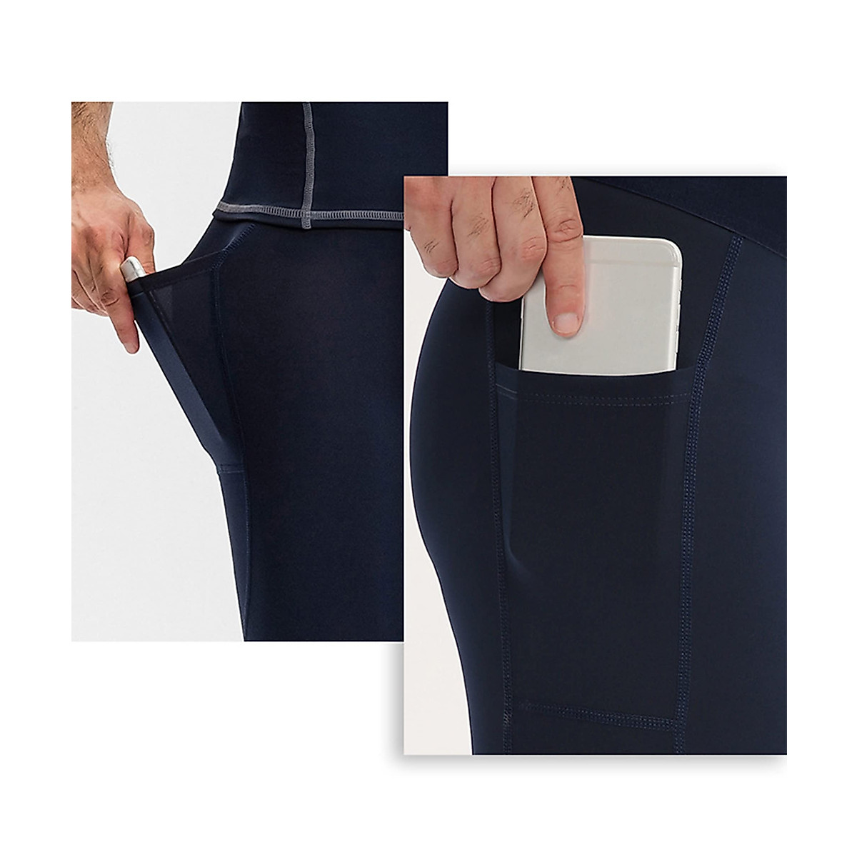 Anawakia Compression Shorts for Men Pocket Compression Spandex Underwear Shorts Running Workout Athletic White XXL