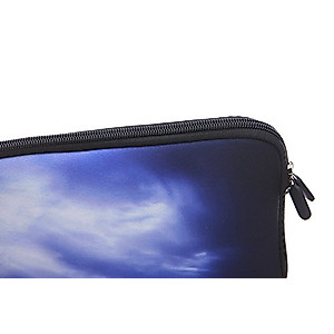 13.3-Inch to 14-Inch Laptop Sleeve Case Neoprene Carrying Bag with Hidden Handles for MacBook/Notebook/Ultrabook/Chromebooks (Blue Horse)