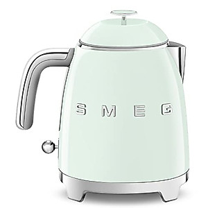 SMEG Mini 50's Retro Style 3 Cup Electric Kettle with Double Wall Anti Slip Base and Water Level Indicator (Pastel Green)