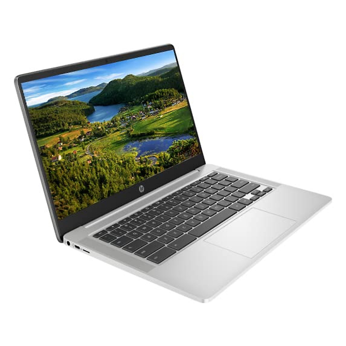 2022 Newest HP Chromebook Laptop, 14" HD Screen, AMD 3015Ce Processor, 4GB RAM, 32GB eMMC Flash Memory, Webcam, WiFi, Bluetooth, Fast Charge, Chrome OS, Mineral Silver (Renewed)