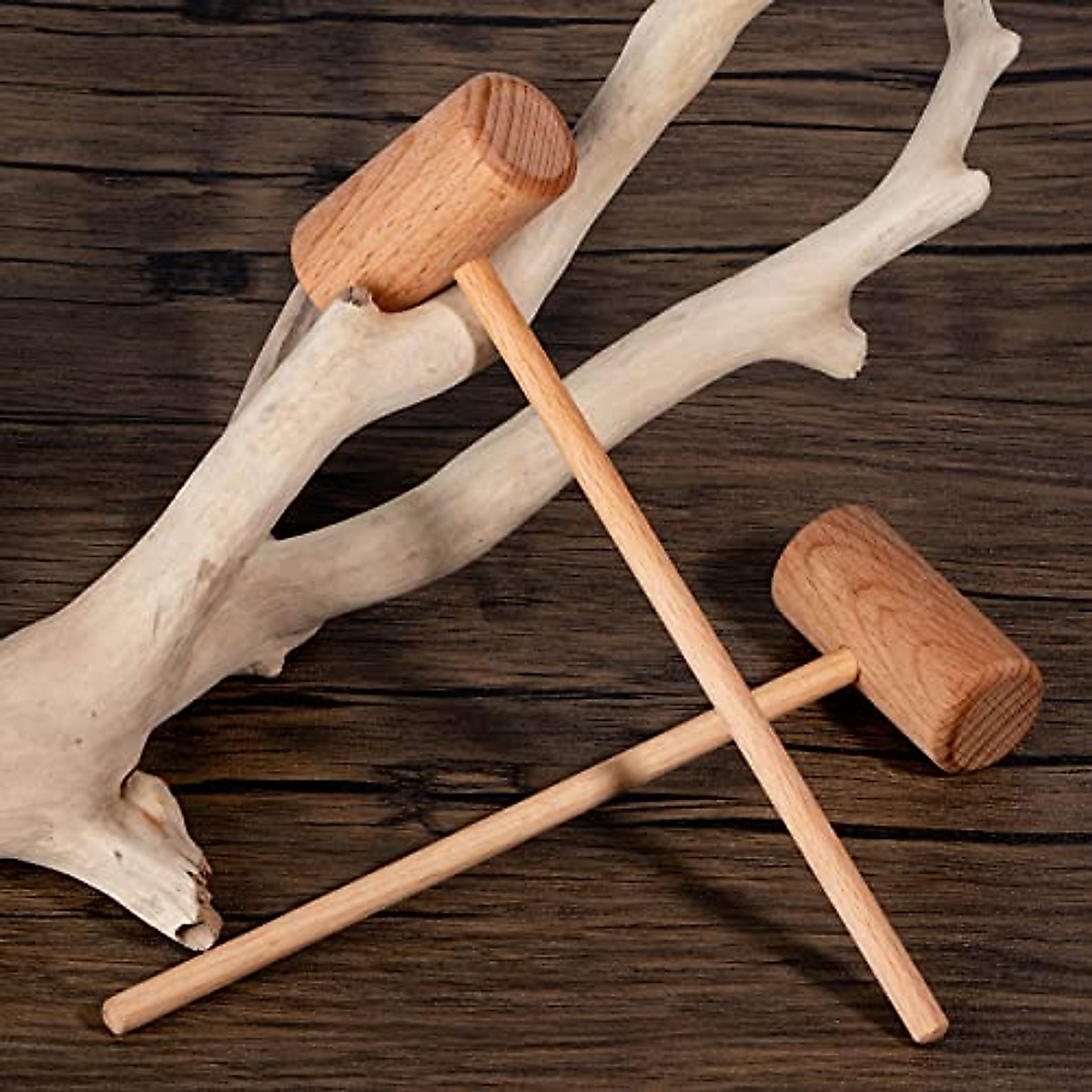 8.26" Wooden Crab Mallets Crab Hammers Lobster Seafood Crackers (32 Pcs)