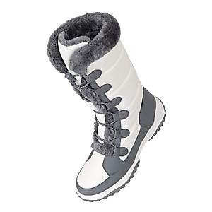 Mountain Warehouse Extreme Snowflake Womens Long Snow Boots - IsoDry White Womens Shoe Size 7 US
