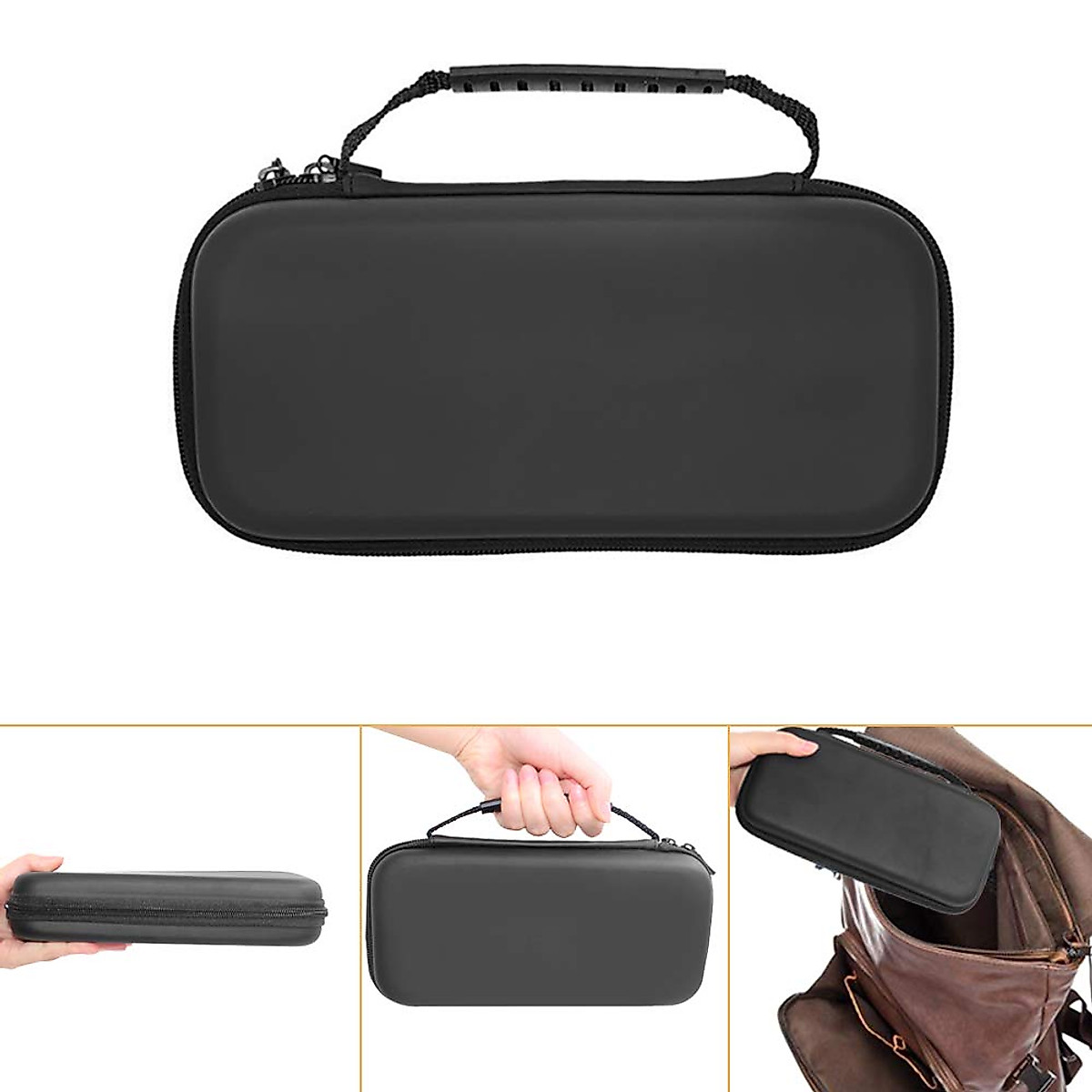 Carry case for New Switch Lite, AFUNTA Zipper Portable Case with 2 Pcs Screen Protectors for Switch Lite 2019-9H Hardness Tempered Glass Film