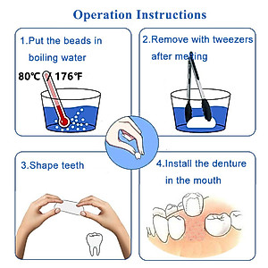Brige Tooth Repair kit for Filling The Missing Broken Tooth and Gaps-Moldable Fake Teeth and Thermal Beads Replacement Kit
