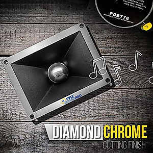 Pyle 2 Inch Car Speaker Tweeter - Heavy Duty 700 Watt High Power Super Titanium Audio Tweeter System w/ Die Cast Aluminum Frame, 2kHz-25 kHz Frequency, 112 dB, 4-8 Ohm, Crossover Capacitor PDBT78