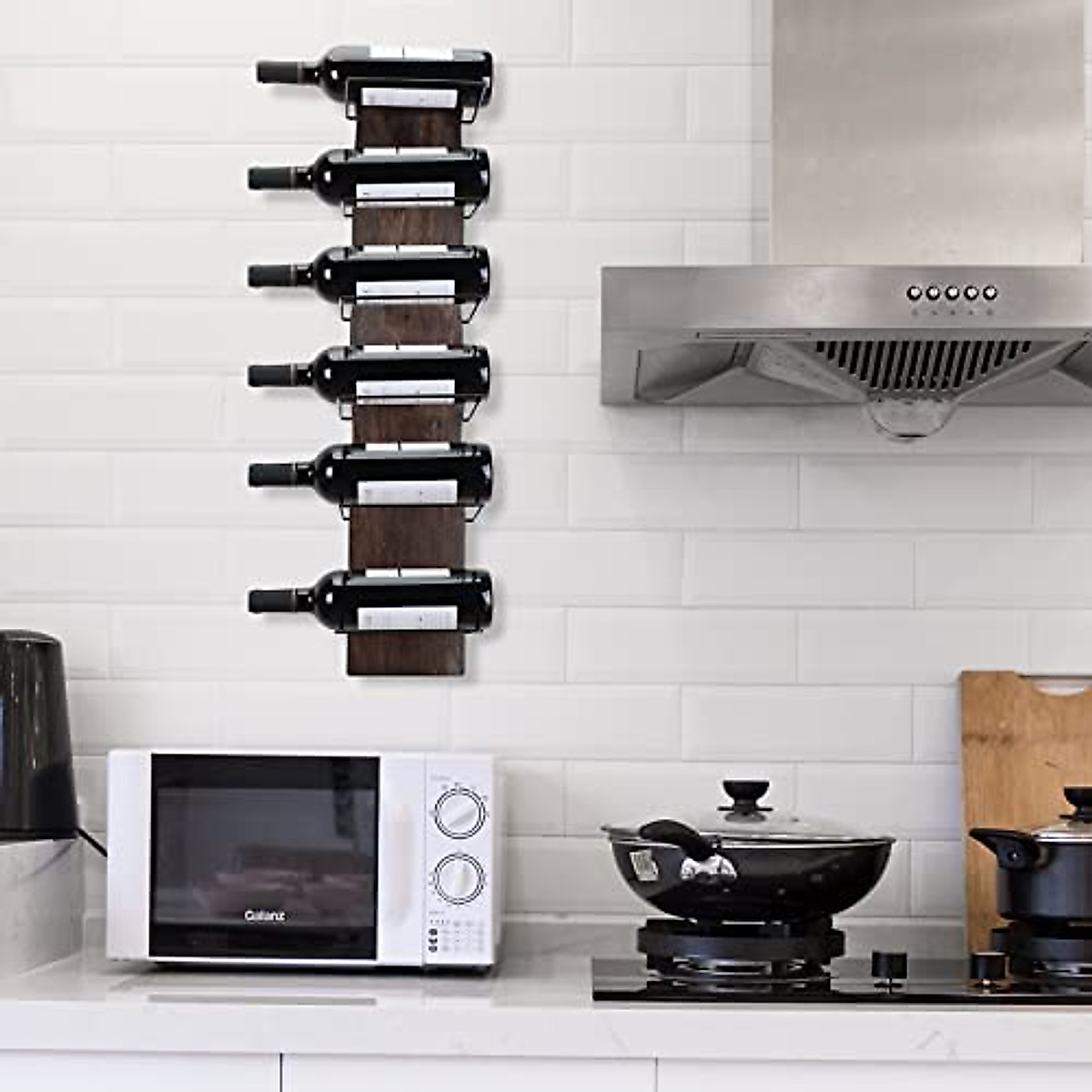 Rustic Towel Racks for Bathroom Wall Mounted, Wood and Metal Towel Holder, 6 Tier Shelf Holder for Shower & Hand Towels of Bathroom