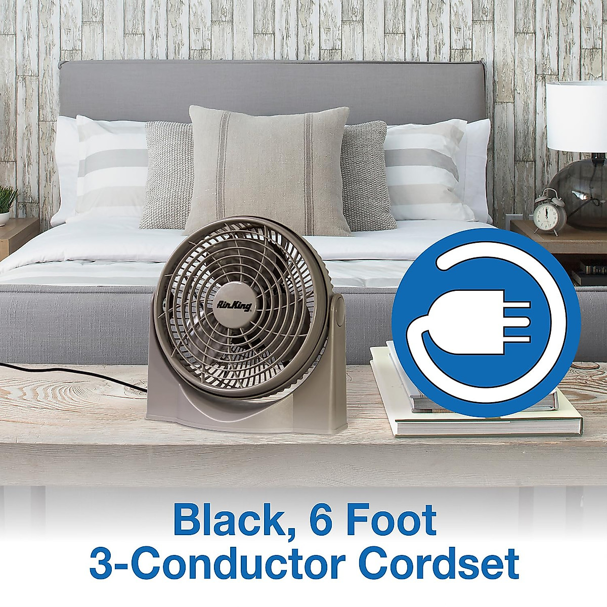 Air King 9530 9-Inch 3-Speed High Performance Pivot Fan