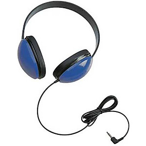 Califone 2800-BL Listening First Stereo Headphones for Kids Bundle (Blue) (12 Items)