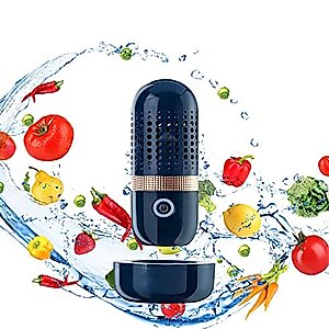 VegeClean Fruit and Vegetable Cleaner, Portable 4400mah Capsule Shape Fruit & Vegetable Washing Machine, USB Rechargeable Fruit Cleaner Machine, Automatic Household Cleaning Machine