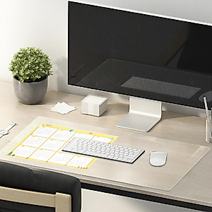 Eisdroma 14 x 24 Inch Clear Table Cover Protector, Clear Desk Mat, Clear Table Protector, 1.5mm Thick Plastic Table Cover, Vinyl Table Protector, Clear Desk Pad, Desk Mats on Top of Desks