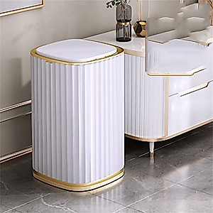N/A Automatic Sensor Dustbin Intelligent Trash Can Smart Sensor Electric Waste Bin Home Rubbish Can for Kitchen Bathroom ( Color : OneColor , Size : 15L )