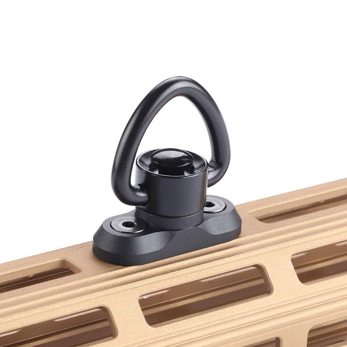 SAWKE QD Sling Swivel Sling Mount Gun Sling Attachment, Rifle Sling Adapter Attachment, with Quick Release Button, for Two Point Sling, Black, Heart-Shaped