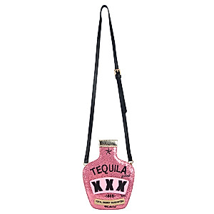 USTYLE Sparkling Bag for Women, Shoulder Purse Sequin Leather Bottle Shaped Crossbody Bag Clutch Purse Phone Wallet Shoulder Bags