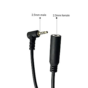 Seadream 2.5mm Male to Female Backup Camera Extension Cable Dash Cam Rearview Backup Camera Extension Cord 2.5mm Male to Female (10FT)