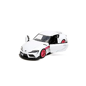 Pink Slips 1:32 2020 GR Toyota Supra Die-Cast Car, Toys for Kids and Adults(White)