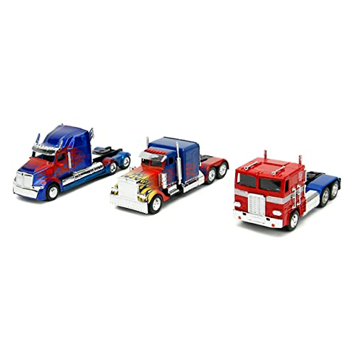 Transformers Optimus Prime 1:32 3-Pack Die-Cast Cars, Toys for Kids and Adults