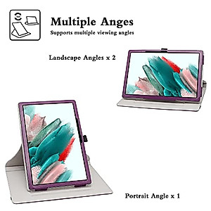 Bige for Galaxy Tab A8 10.5 Case,360 Degree Rotary Stand with [Auto Wake/Sleep] Cover for Samsung Galaxy Tab A8 10.5 inch SM-X207 /X205 /X200 2022 Release Tablet,Purple (10001991-3)