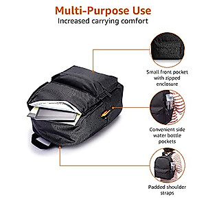 Amazon Basics Classic School Backpack - Black