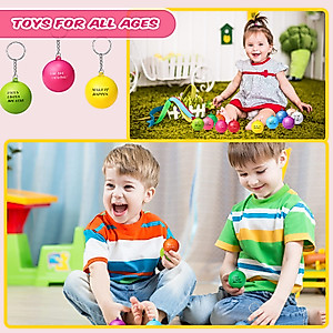 Zhehao 36 Pcs Motivational Stress Balls Keychains Inspirational Foam Stress Relief Balls with Quotes Keychain Encouraging Fun Keychains for Kids Student Adult Relieve Anxiety Party Bag Fillers